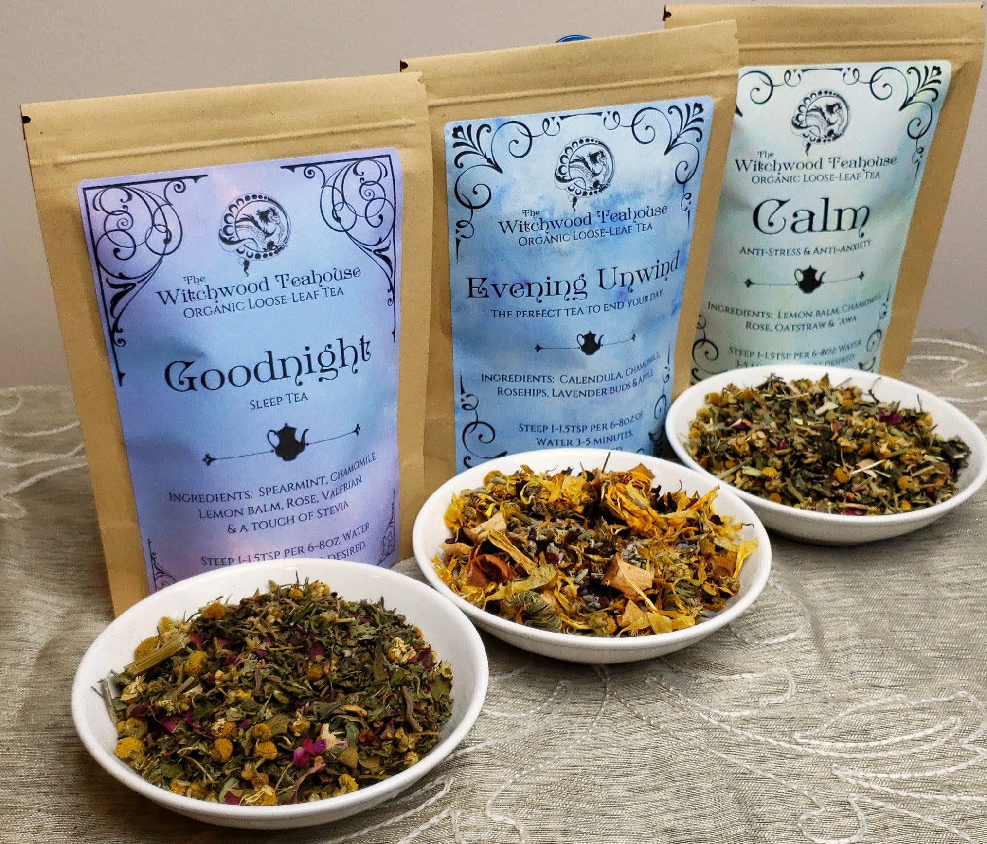 Relaxation Trio Wellness Tea- Calm, Evening Unwind and Goodnight Sleep ...