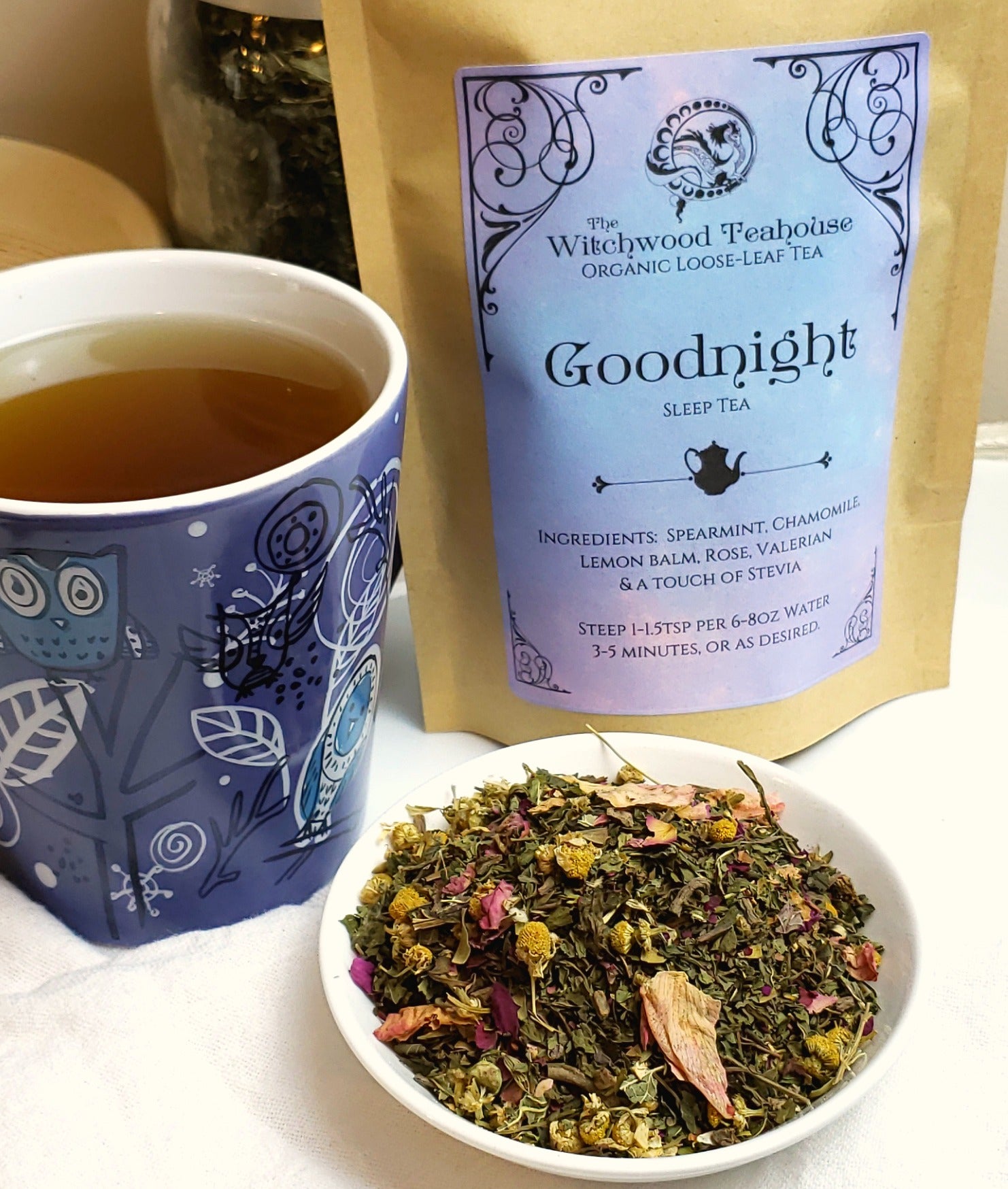 Goodnight, Sleep Tea, Caffeine Free Organic Loose Leaf Tea | The ...