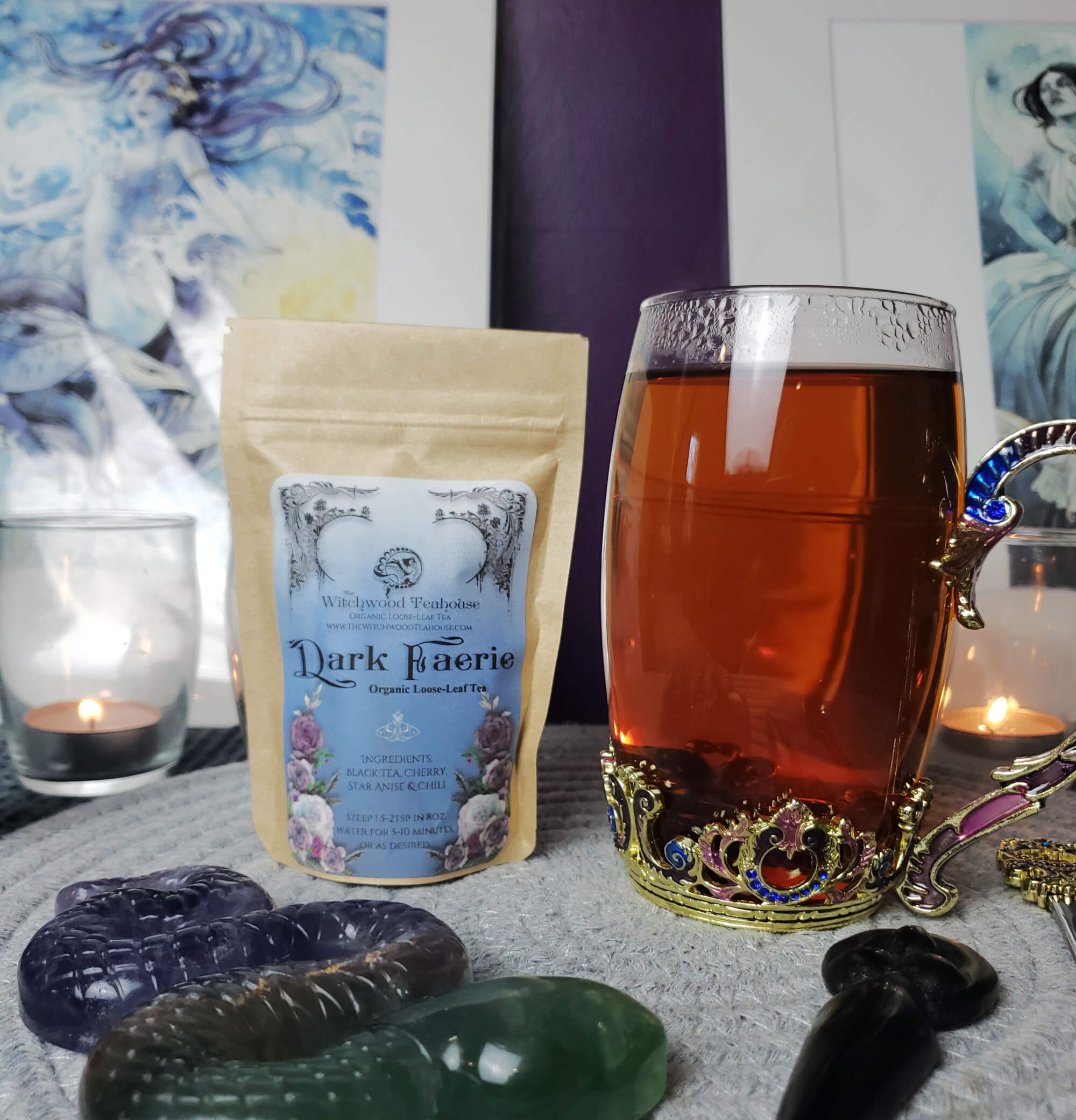 Dark Faerie Organic Loose Leaf Tea | The Witchwood Teahouse