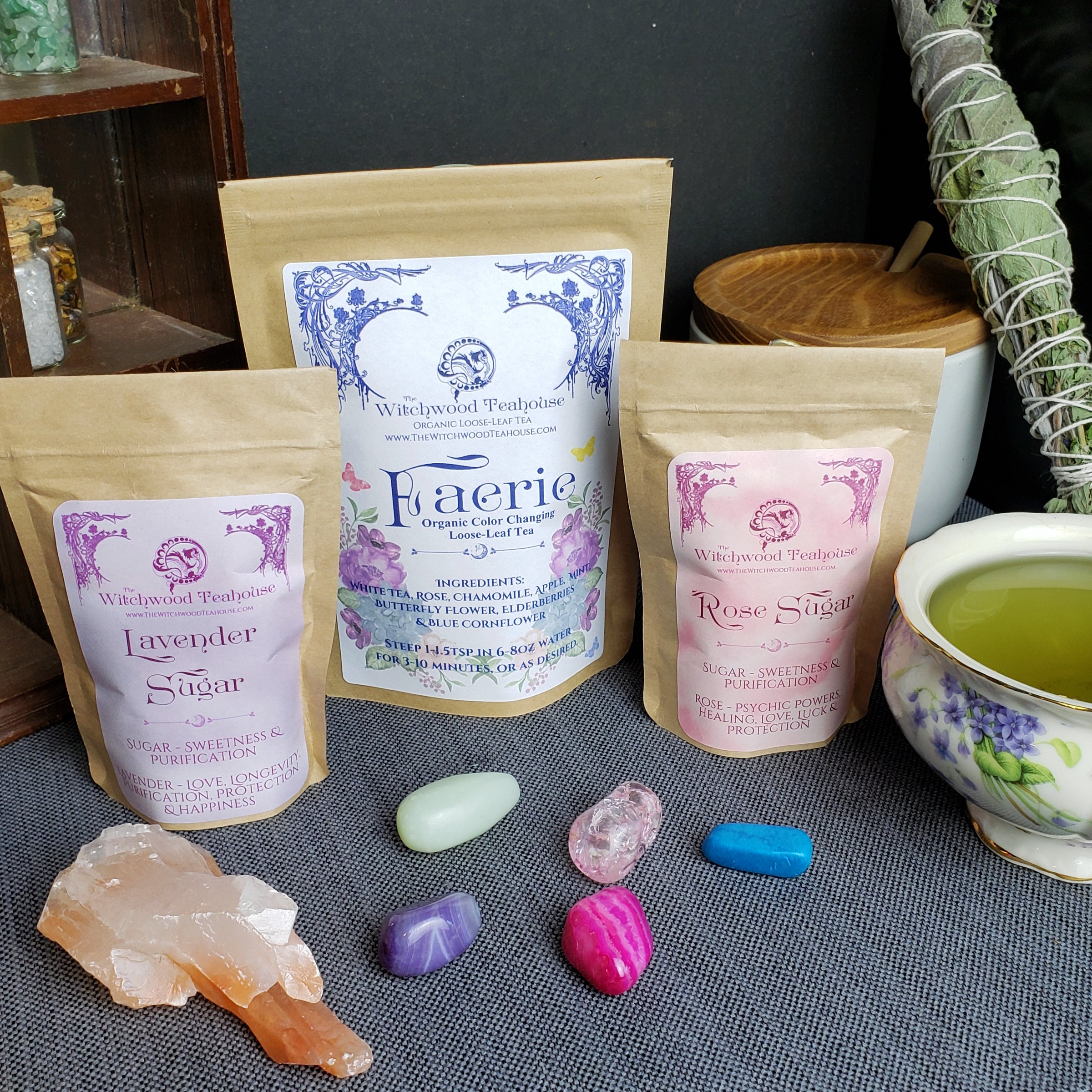 Faerie Tea Party BUNDLE Organic Loose-Leaf Tea & Herbal Sugars | The ...