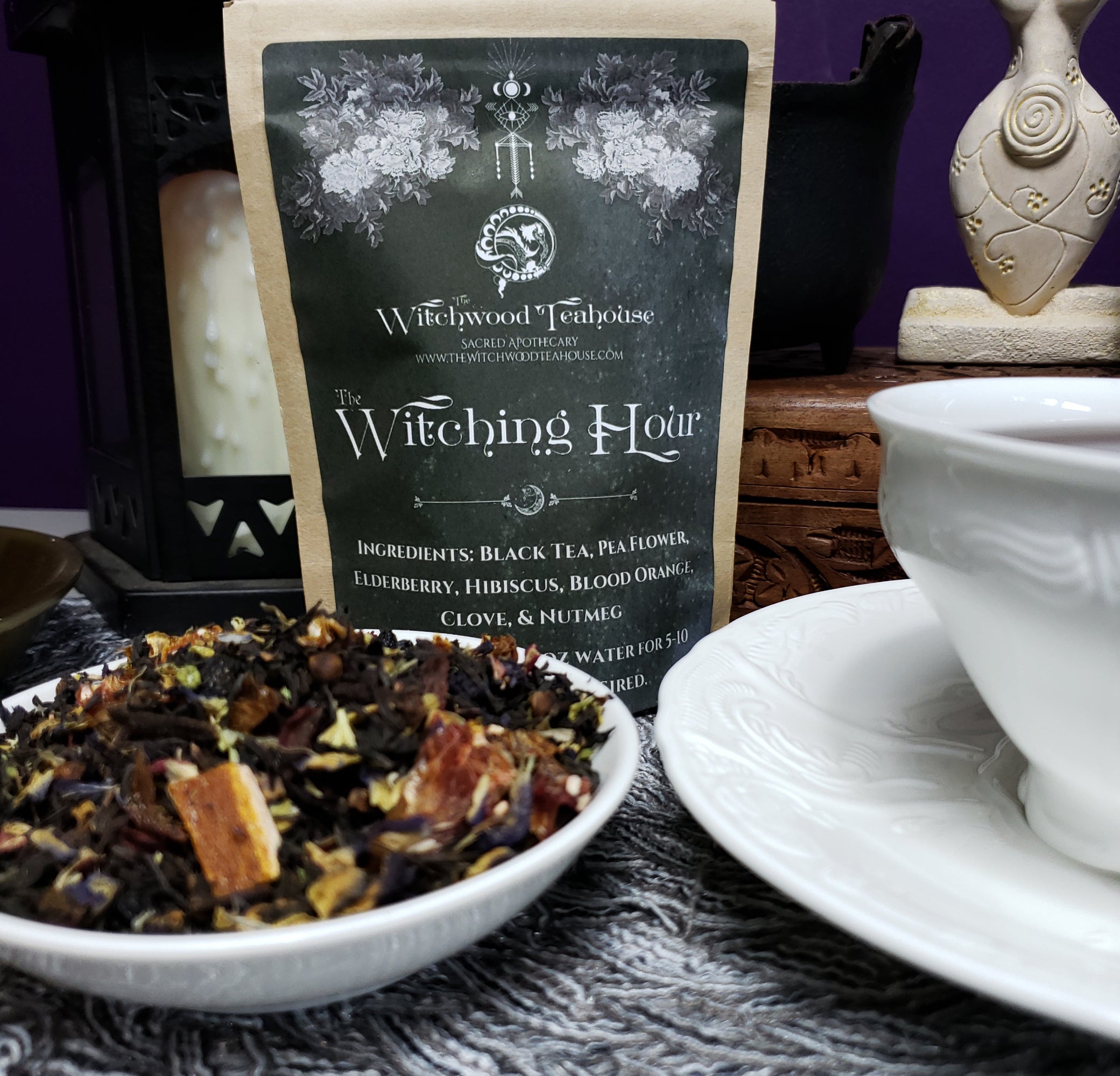 The Witching Hour Organic Loose-Leaf Witch Tea | The Witchwood Teahouse