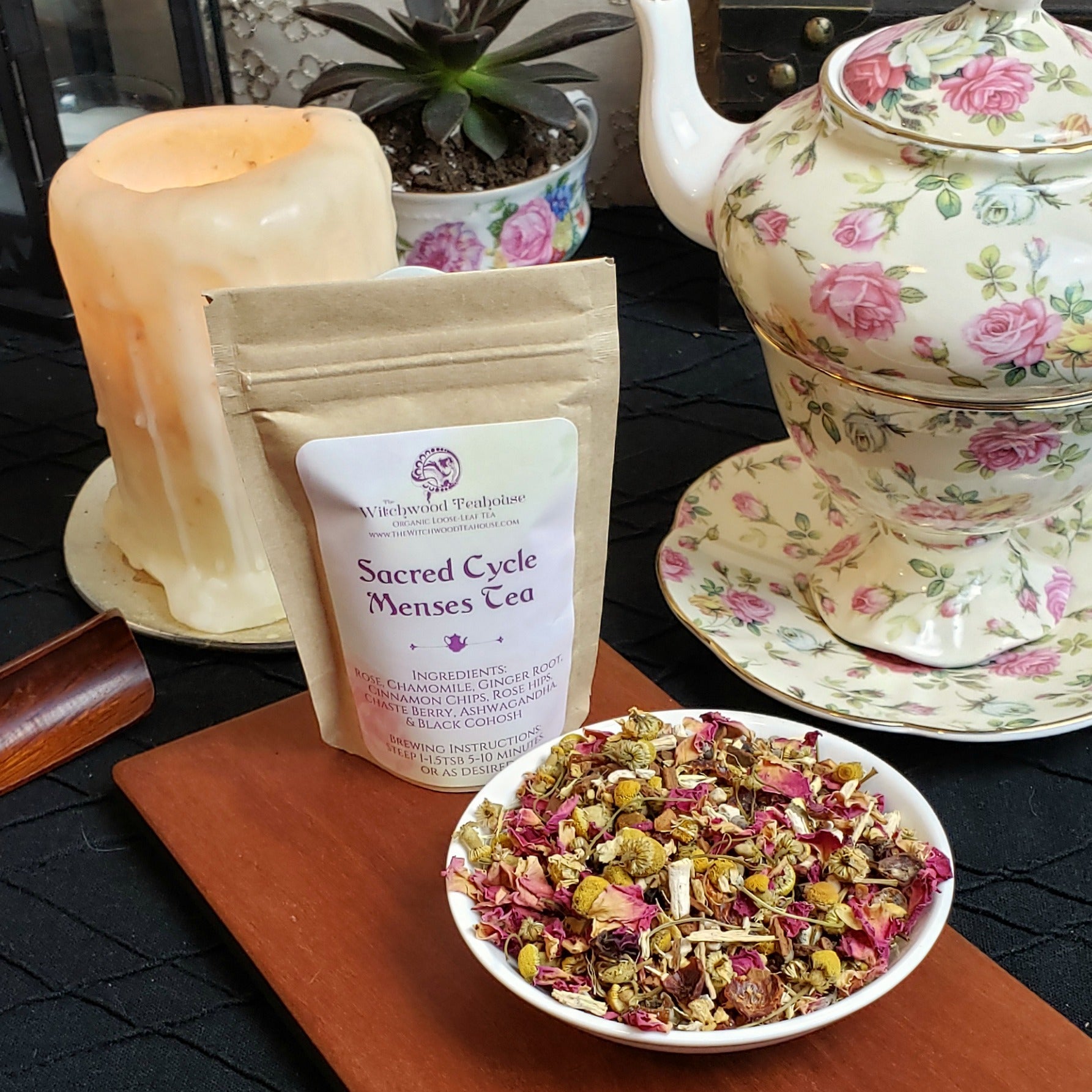 Sacred Cycle Menses Organic Loose Herbal Tea, Caffeine Free | The ...