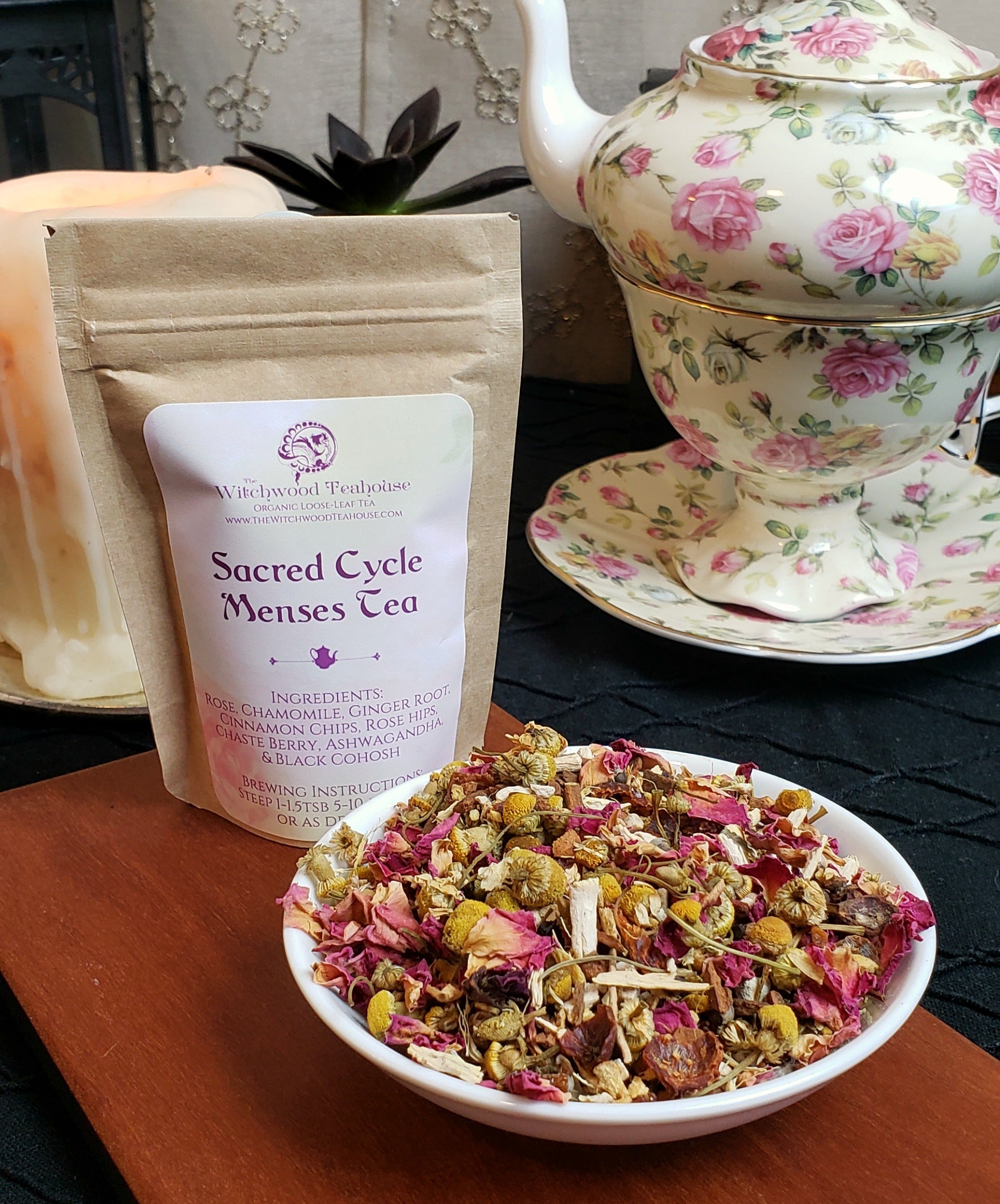 Sacred Cycle Menses Organic Loose Herbal Tea, Caffeine Free | The ...